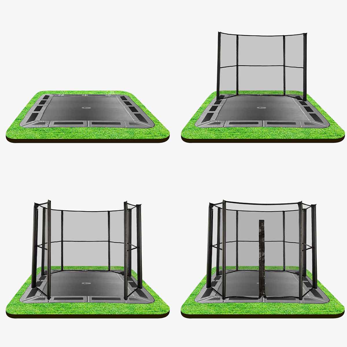 11ft x 8ft Rectangular In Ground Trampoline Kit | Capital Play